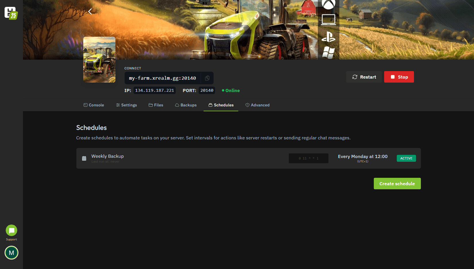 Farming Simulator 25 Server Hosting - xREALM