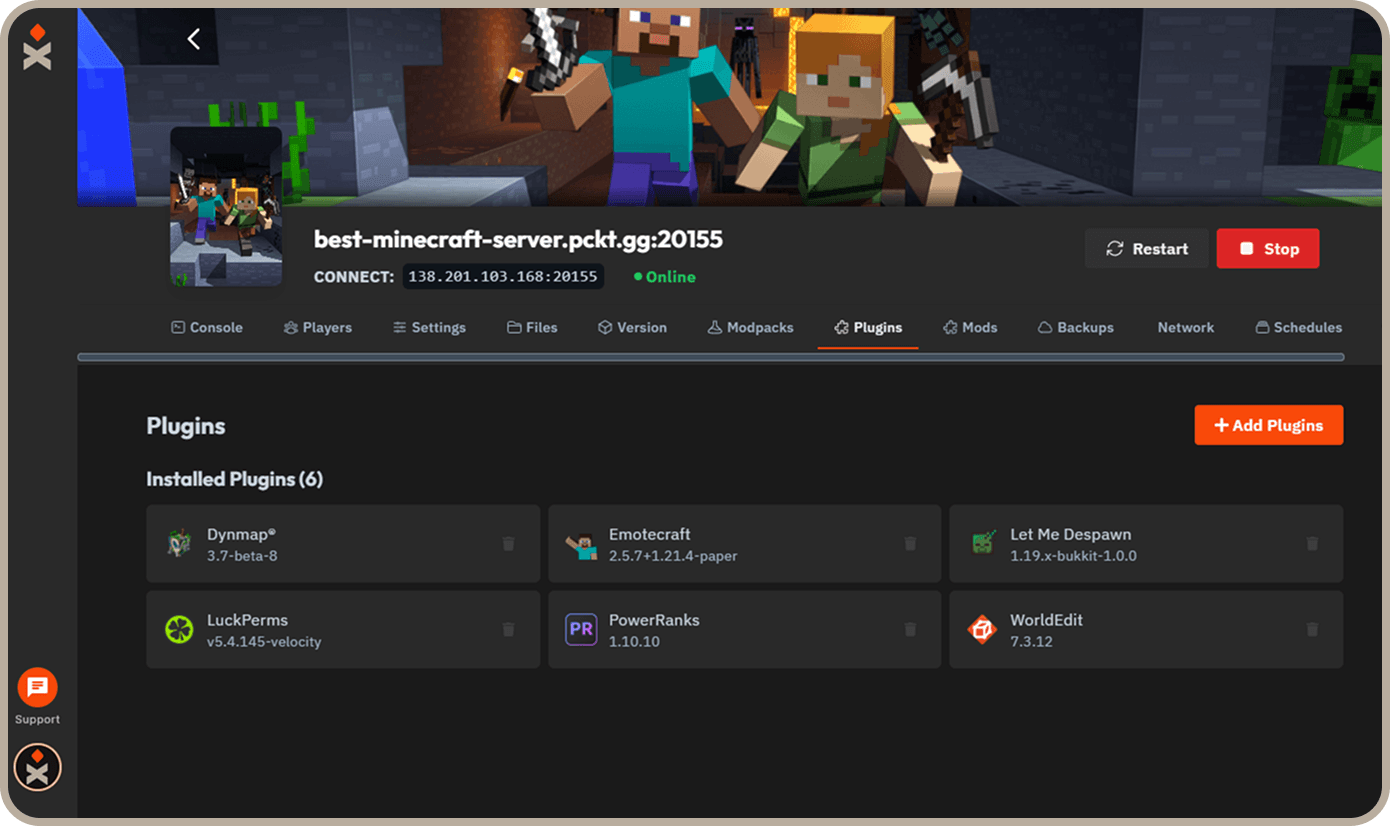 Minecraft Crossplay Server Hosting - xREALM