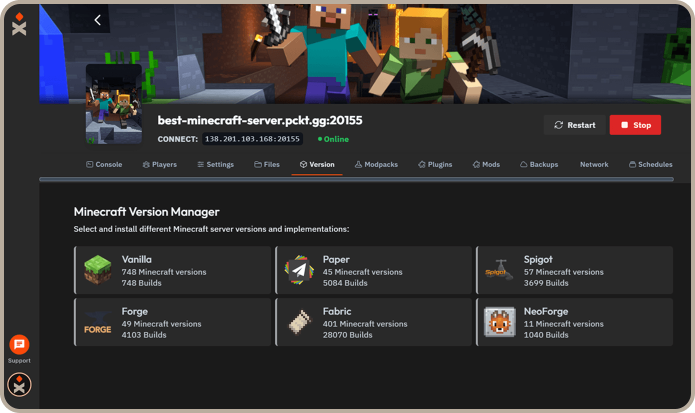 Minecraft Crossplay Server Mieten - xREALM